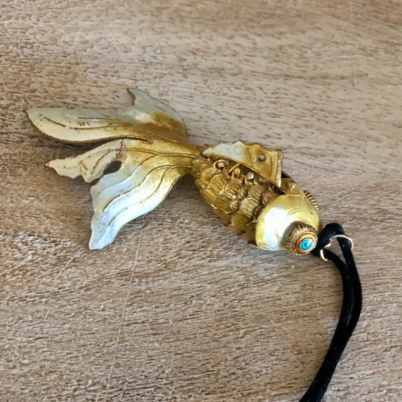 Anthropologie | Jewelry | Vintage Koi Fish Pendant Necklace | Poshmark